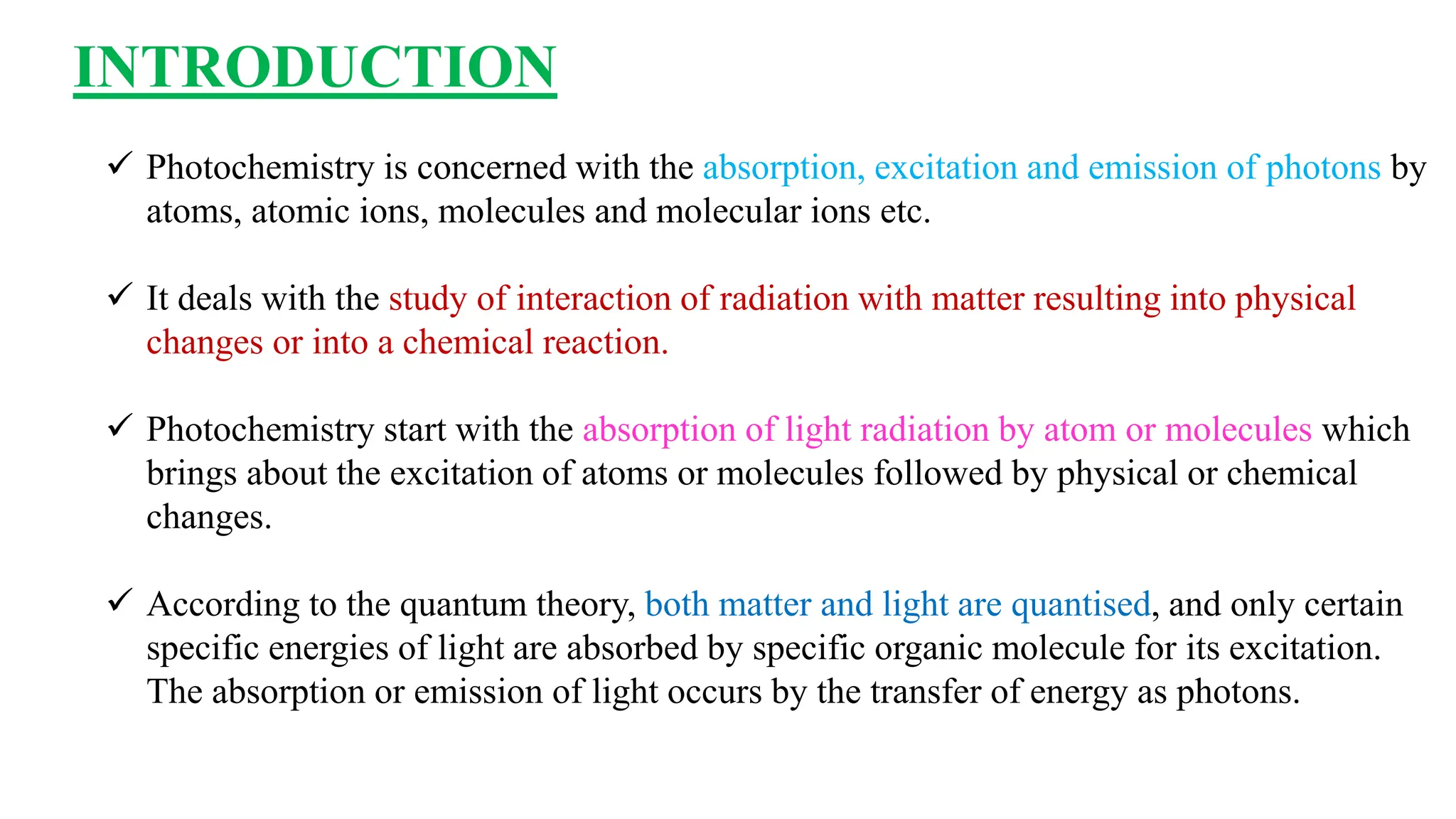 PHOTOCHEMISTRY BASIC PRINCIPLE AND JABLONSKI DIAGRAM | PPTX