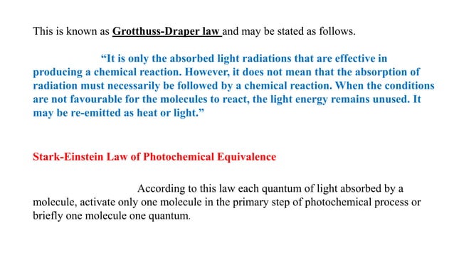 PHOTOCHEMISTRY BASIC PRINCIPLE AND JABLONSKI DIAGRAM | PPTX | Chemistry ...