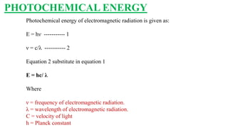 PHOTOCHEMISTRY BASIC PRINCIPLE AND JABLONSKI DIAGRAM | PPT