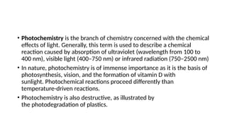 photochemistry.pptx -Environmental Chemistry | PPTX