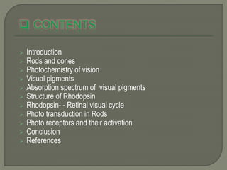 Photo-chemistry of Vision | PPTX