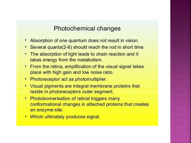 Photochemistry of vision | PPTX