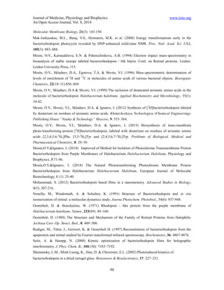 Photochrome transmembrane protein bacteriorhodopsin from | PDF ...