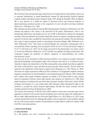 Photochrome transmembrane protein bacteriorhodopsin from | PDF ...