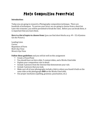 Photo Composition PowerPoint | PDF