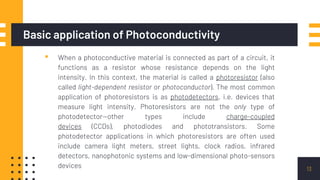 Photoconductive Cell | PPTX