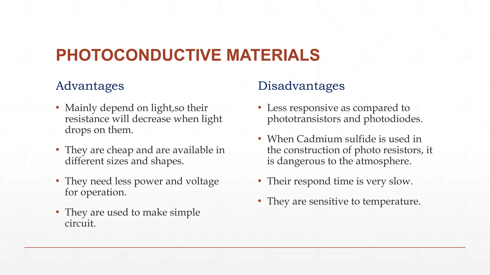 PHOTOCONDUCTIVITY.pptxbdhshshwjjwjjwjwjhqh | PPTX | Chemistry | Science