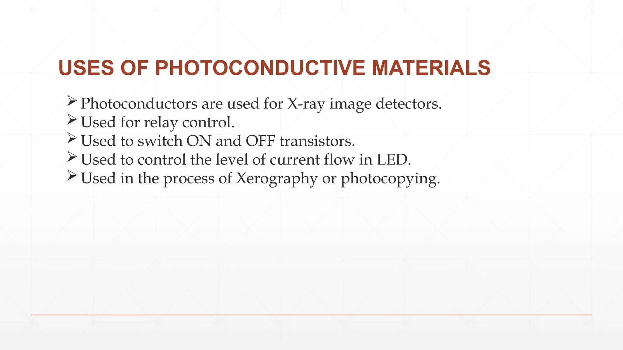 PHOTOCONDUCTIVITY.pptxbdhshshwjjwjjwjwjhqh | PPTX | Chemistry | Science