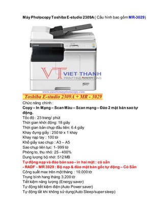 Máy Photocopy Toshiba E-studio 2309A + RADF MR 3029 giá siêu rẻ | PDF ...