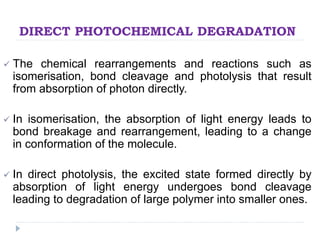 Photodegradation of xenobiotics | PPTX