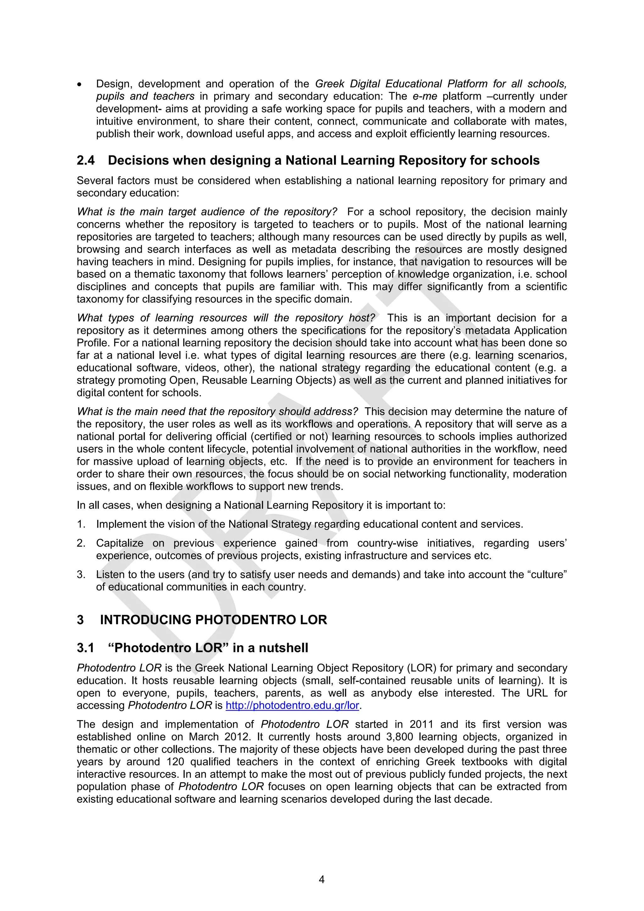 PHOTODENTRO LOR, THE GREEK NATIONAL LEARNING OBJECT REPOSITORY | PDF | Free Download