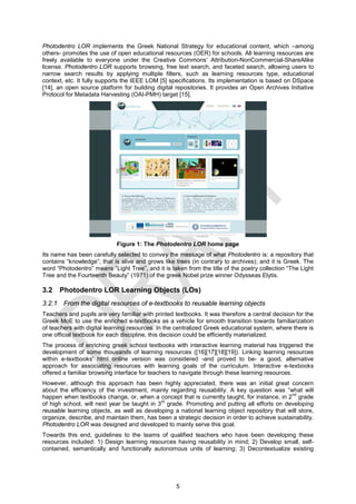 PHOTODENTRO LOR, THE GREEK NATIONAL LEARNING OBJECT REPOSITORY | PDF