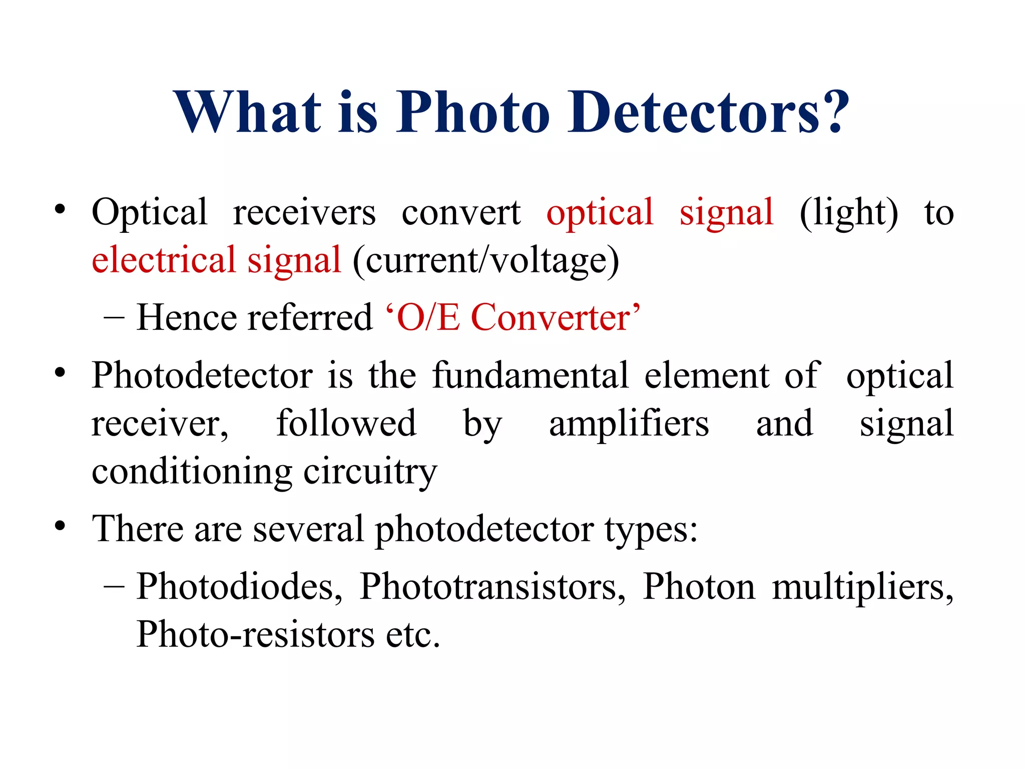 Photodetector (Photodiode) | PPT