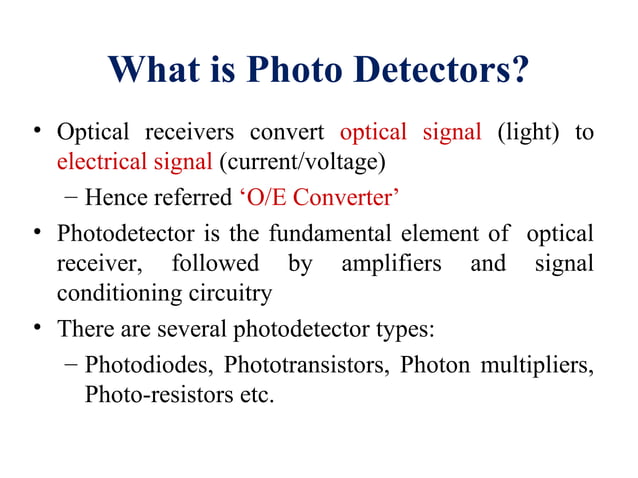 Photodetector (Photodiode) | PPT