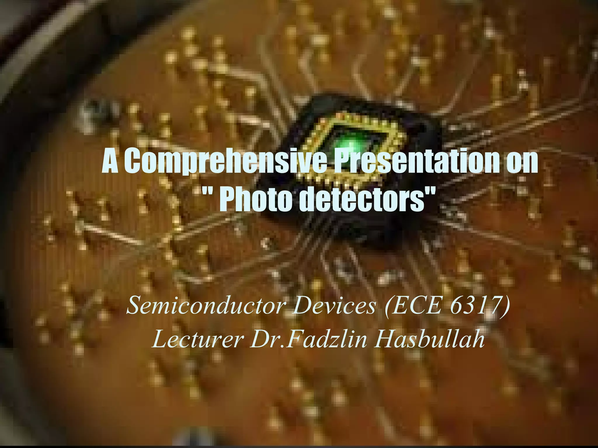 Photodetectors | PPT