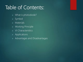 Photo diode presentation | PPTX