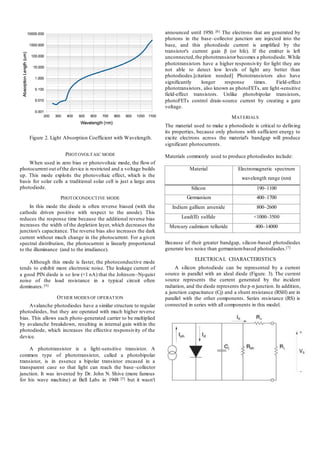 Photodiode characteristics, applications and quantum efficiency | PDF