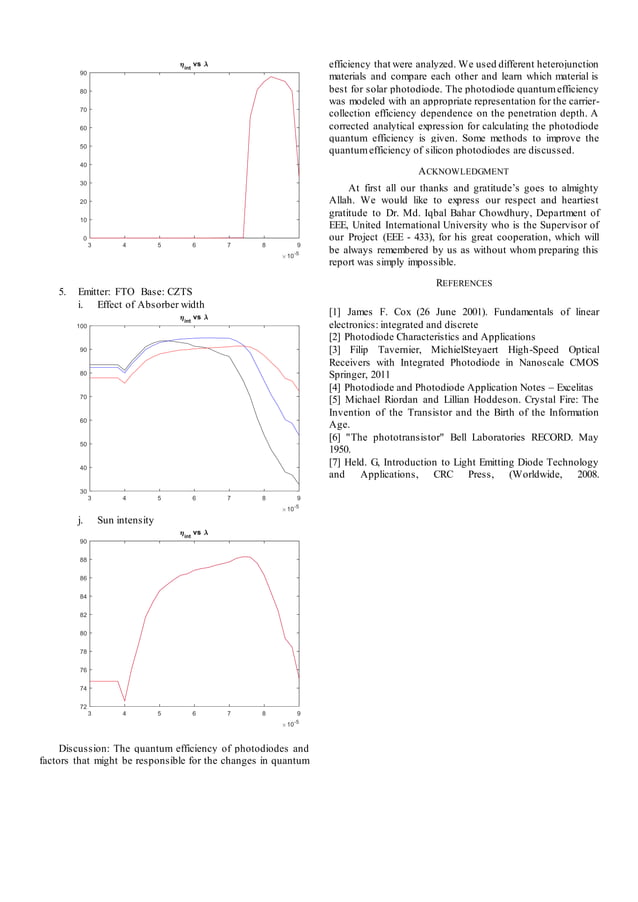 Photodiode characteristics, applications and quantum efficiency | PDF