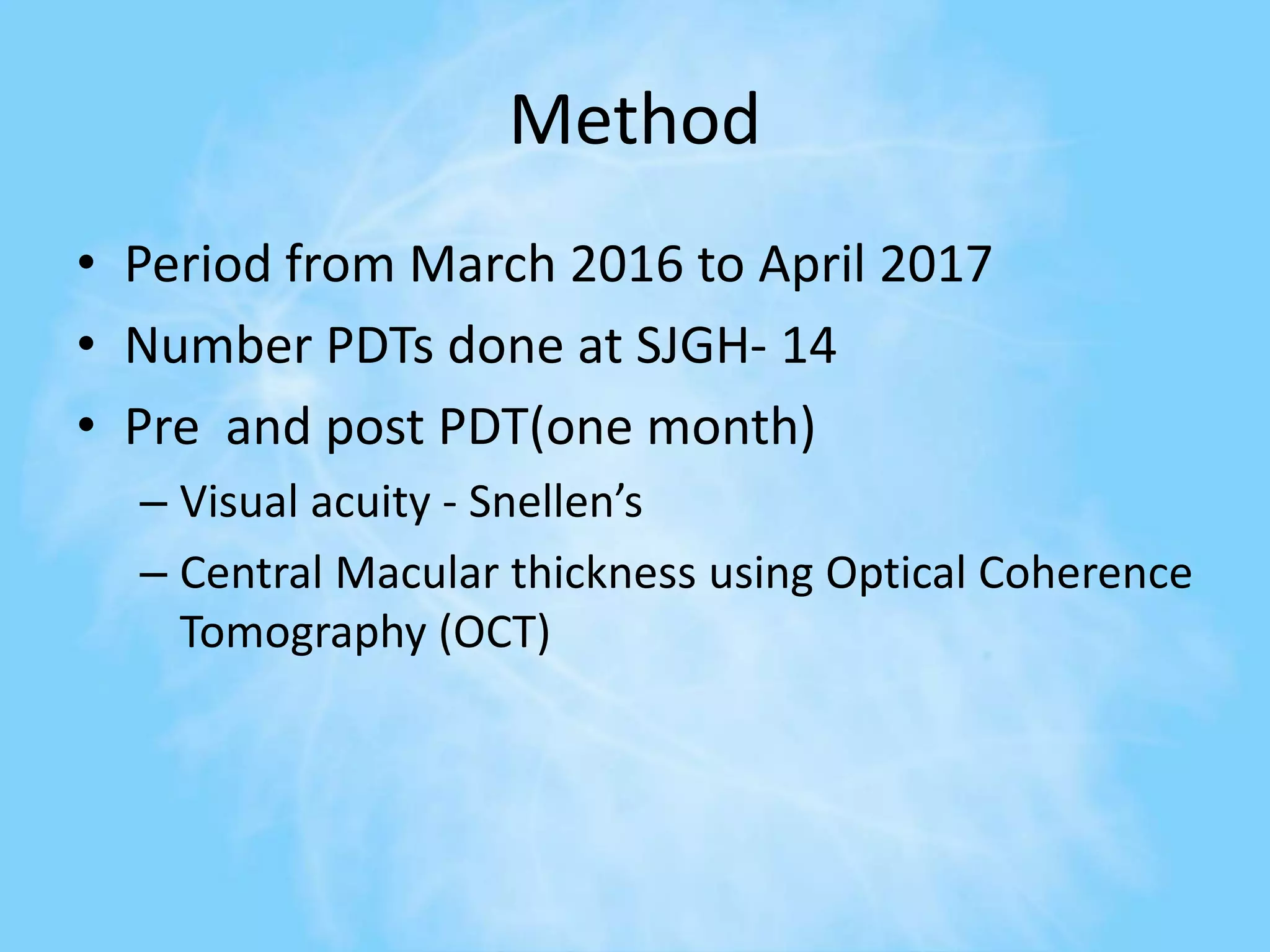 Photodynamic therapy , A case series | PPTX