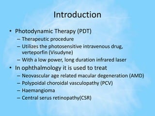 Photodynamic therapy , A case series | PPTX