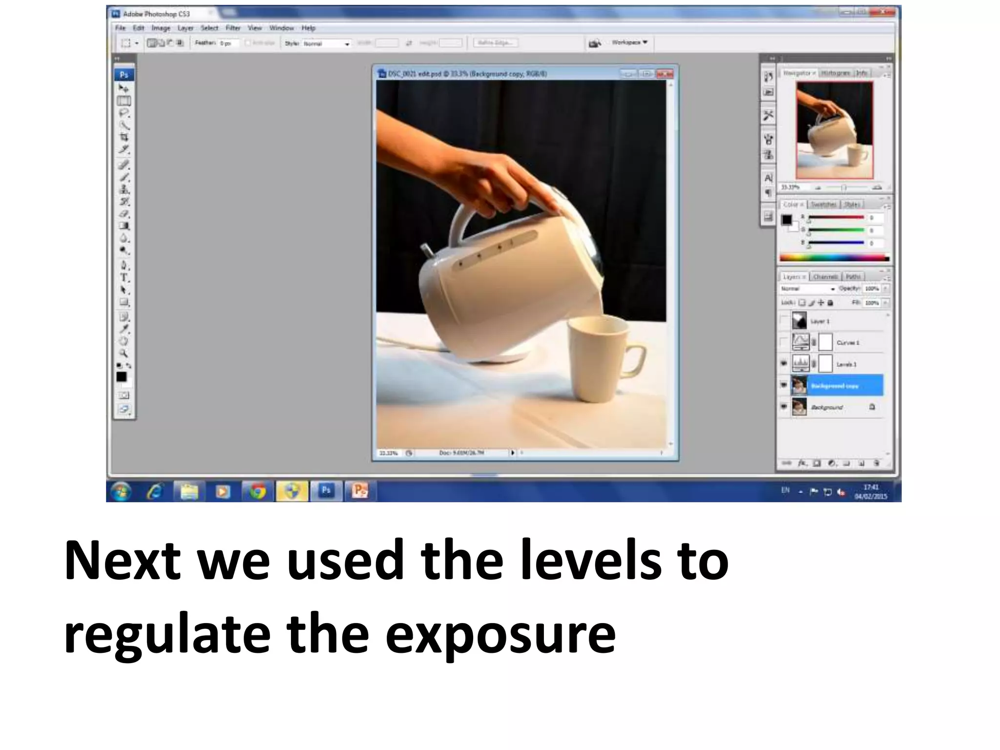 Photo editing process for poster | PPTX