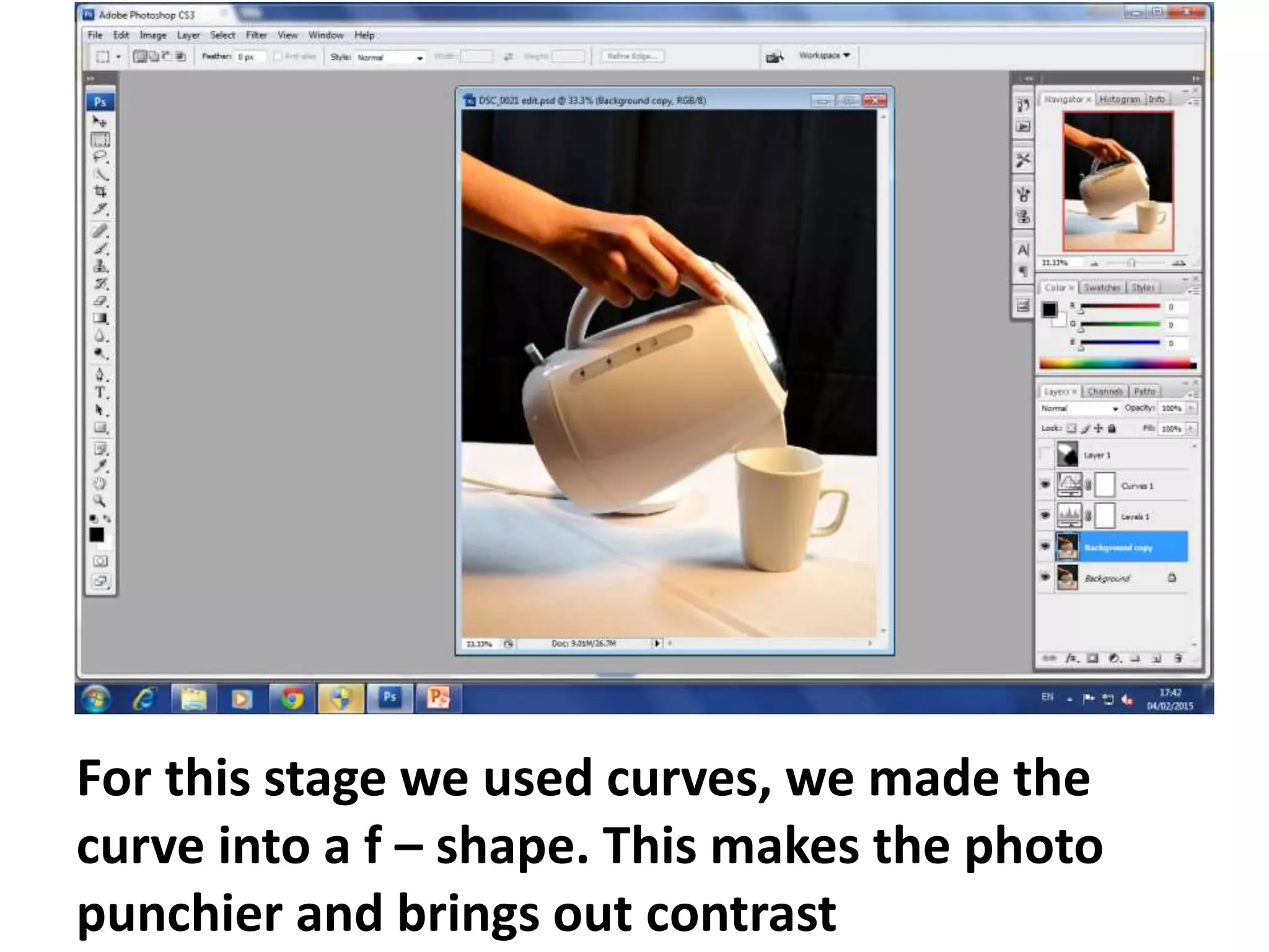 Photo editing process for poster | PPTX