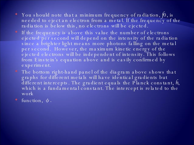 Photoelectric Effect Summary Notes | PPT | Chemistry | Science