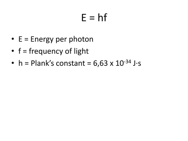 Photoelectric calculations | PPTX