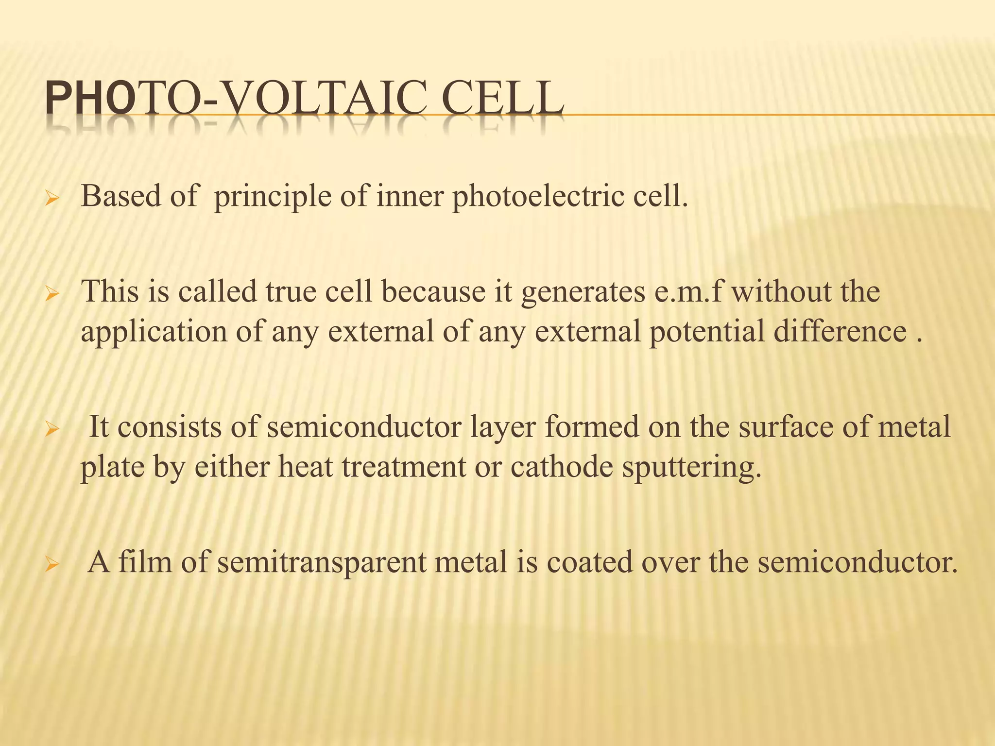 Photo electric cell | PPTX