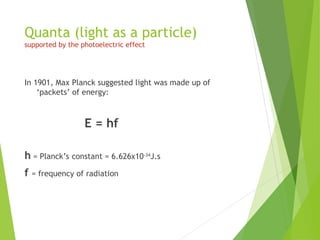 Photoelectric Effect and Absorption and Emission Spectra Presentation | PPT