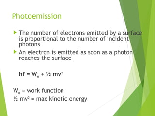 Photoelectric Effect and Absorption and Emission Spectra Presentation | PPT