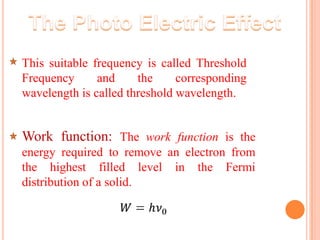 Photo electric effect | PPTX