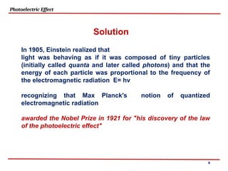 Understanding the Photoelectric Effect: Einstein's Nobel-Winning ...