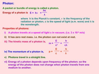 Photoelectric Effect And Dual Nature Of Matter And Radiation Class 12 | PPT