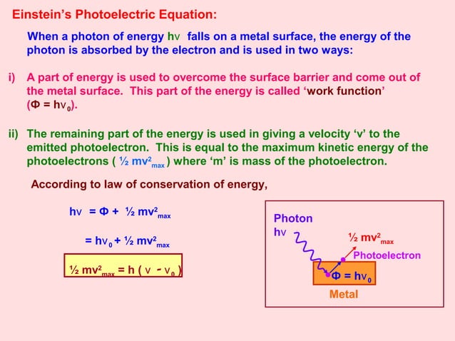 Photoelectric Effect And Dual Nature Of Matter And Radiation Class 12 ...