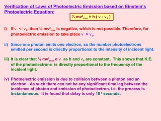 Photoelectric Effect And Dual Nature Of Matter And Radiation Class 12 | PPT