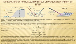 Photoelectric effect & quantum behavior of light | PDF