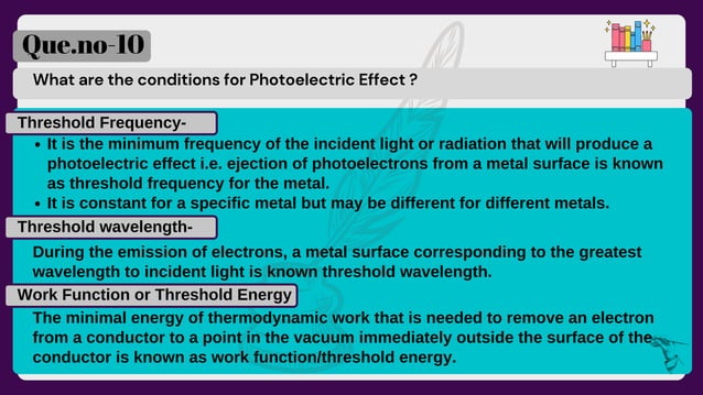 Photoelectric effect viva-voce question | PDF | Chemistry | Science