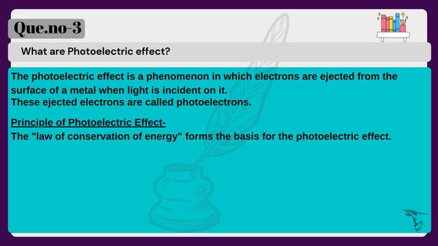 Photoelectric effect viva-voce question | PDF | Chemistry | Science