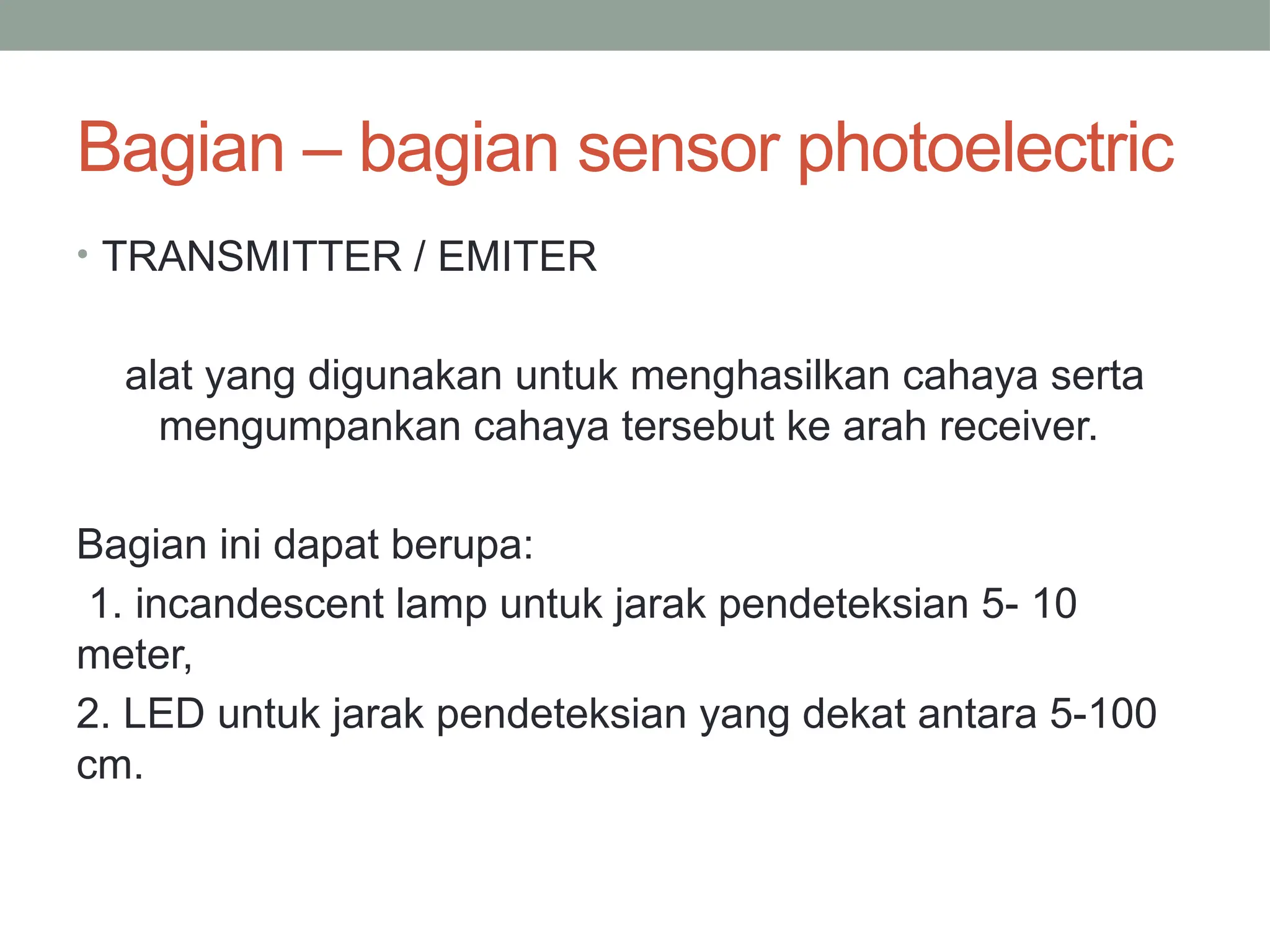 materi Photoelectric sensor .prinsip kerja | PPTX