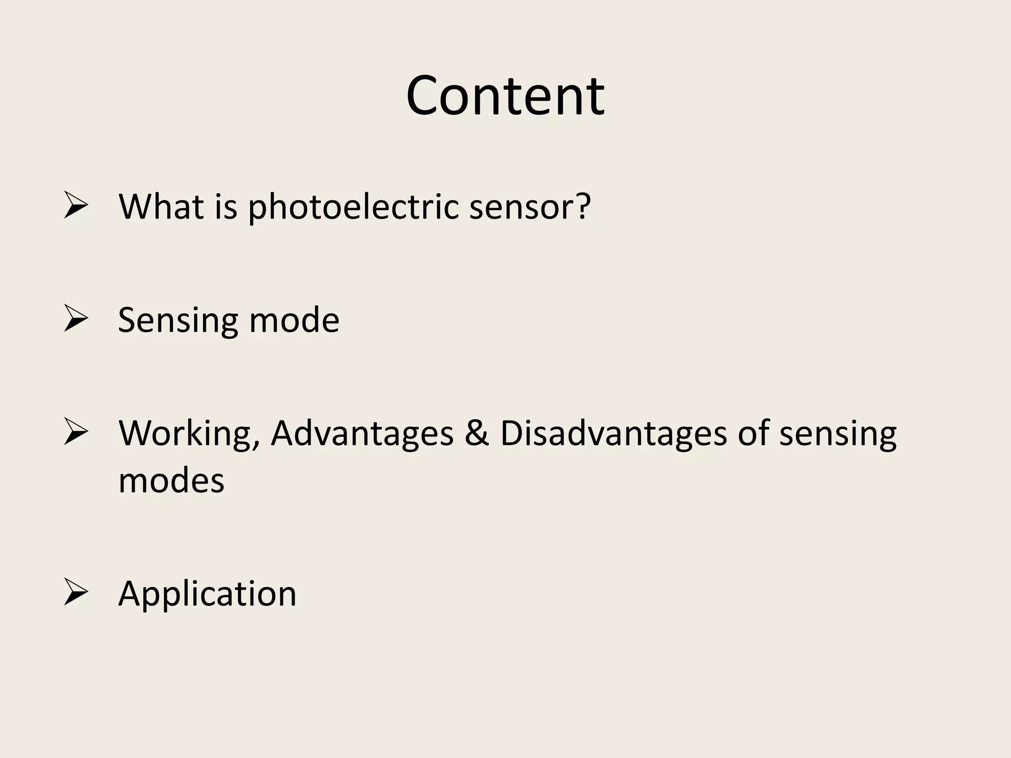 Photoelectric sensors | PPTX