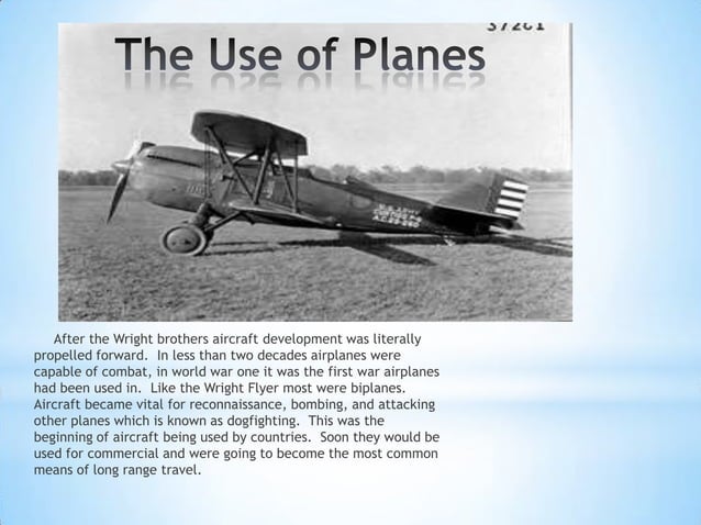 Photo essay: The History of Airplanes | PPT