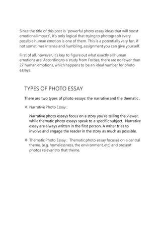 Photo essay | DOCX