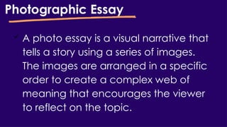 PHOTO ESSAY and TIPS on layouting photos .pptx