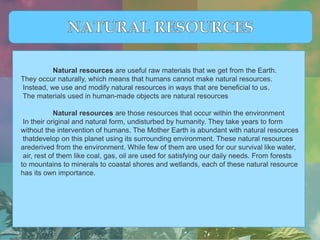 EARTH'S NATURAL RESOURCES | PPTX
