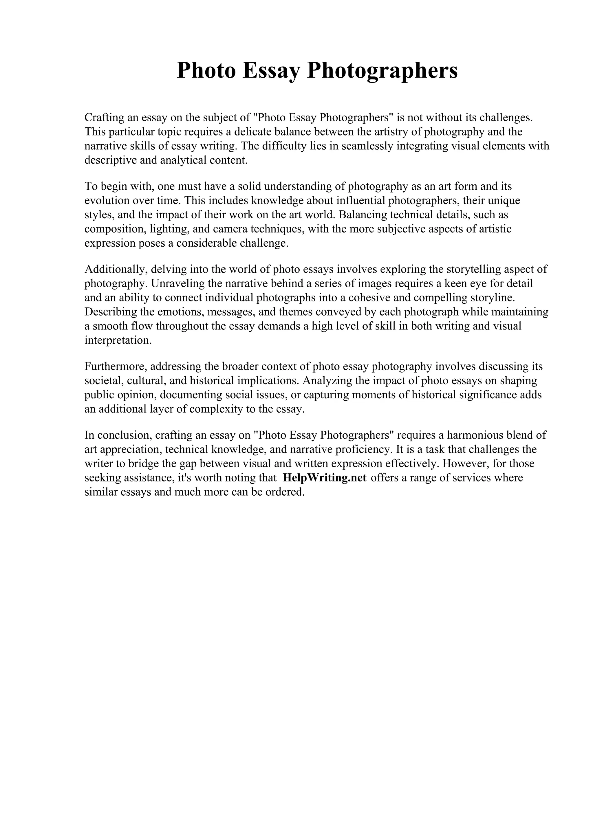 Photo Essay Photographers. Meharry Medical College | PDF