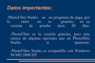 Photofiltre | PPT