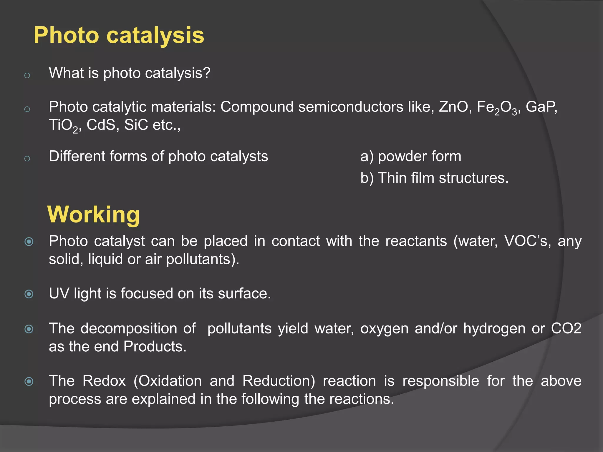 degradation of pollution and photocatalysis | PPTX