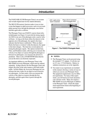 Photogate timer-manual-me-9215 b | PDF