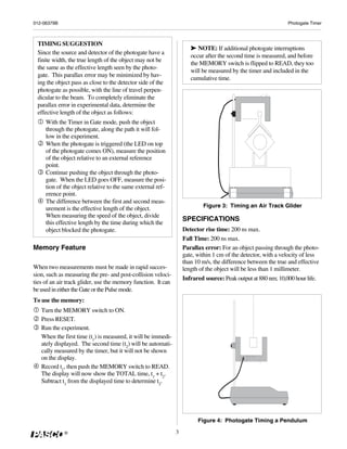 Photogate timer-manual-me-9215 b | PDF
